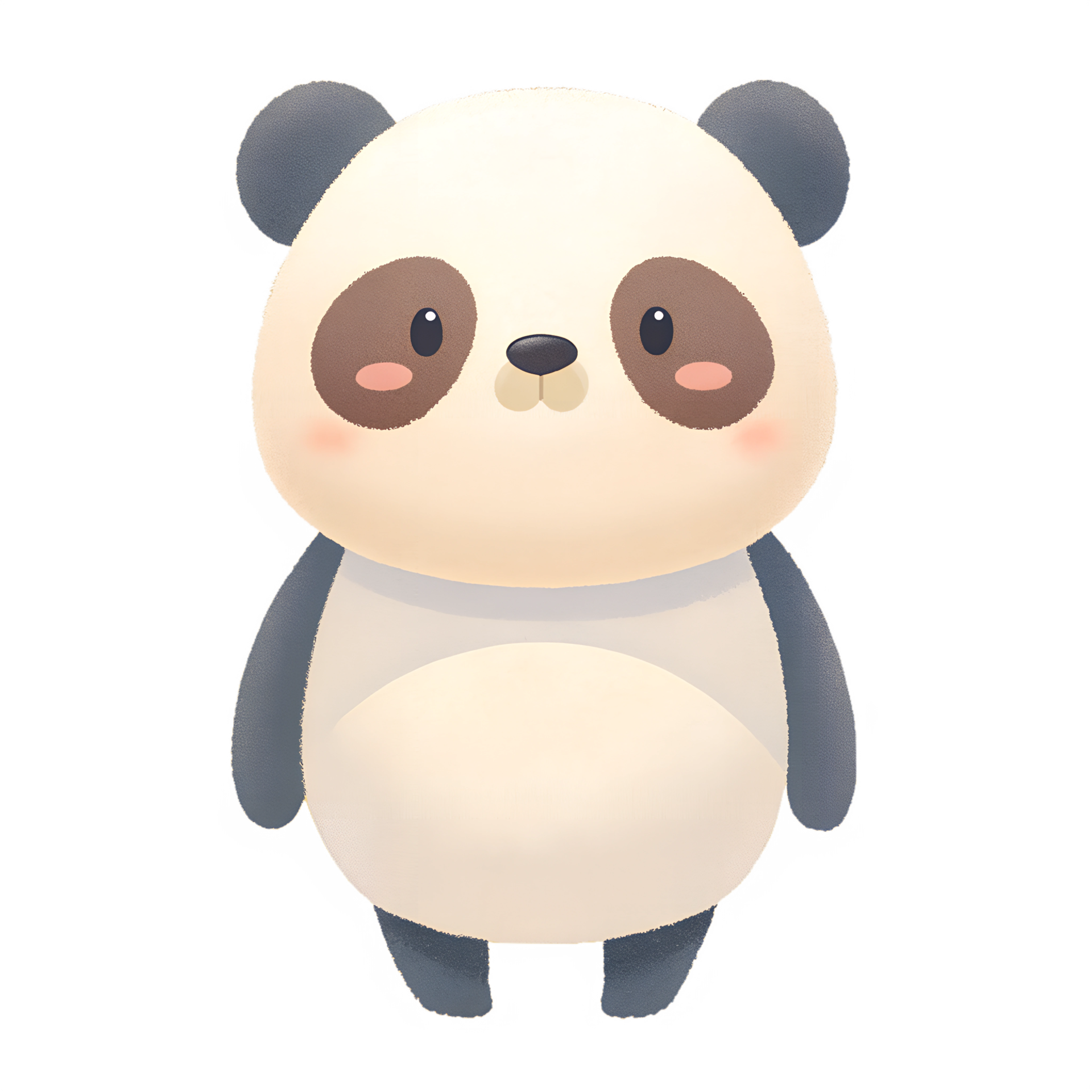 Ilustración Estilo Dibujos Animados Lindo Panda Sencillo Y Limpiar