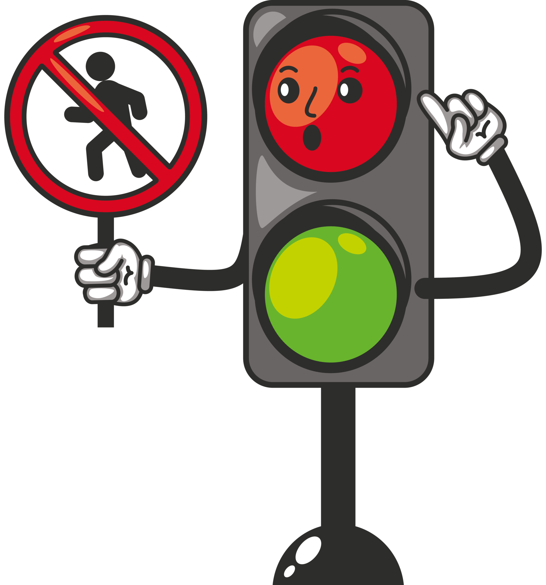 Pedestrian Traffic Light Caution 48879475 Png