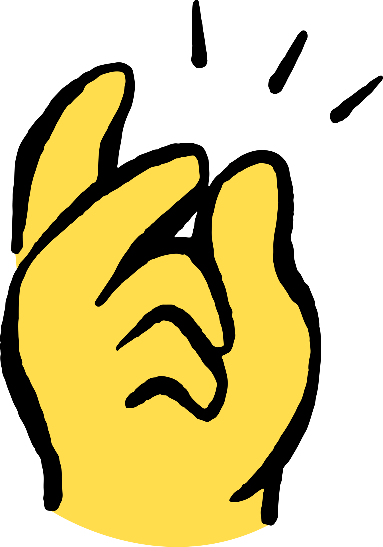 easy finger Doodle Hand icons emoji sticker 48881477 PNG