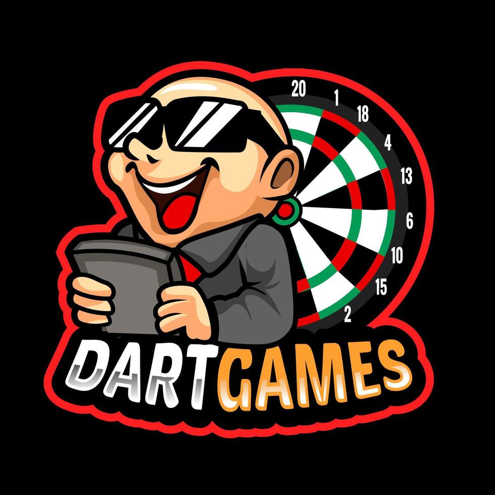 dart game online mascot logo 48886832 Vector Art at Vecteezy