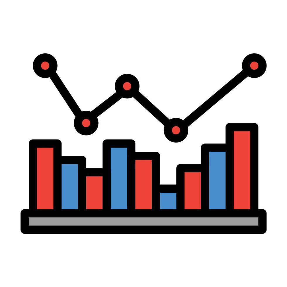 an icon of a bar chart with a graph 48893790 Vector Art at Vecteezy