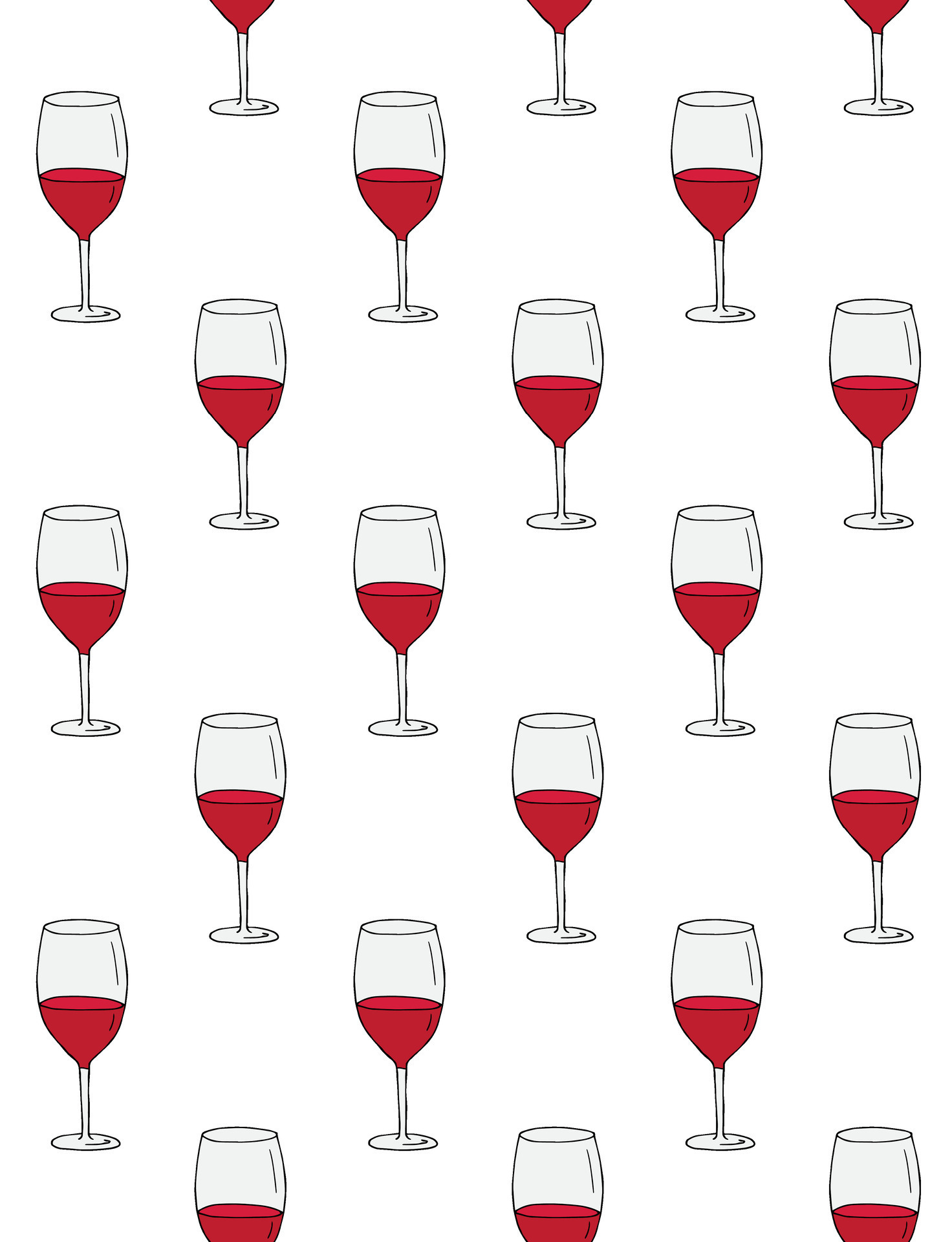Seamless Pattern Of Sketch Vine Glass 48894522 Vector Art At Vecteezy