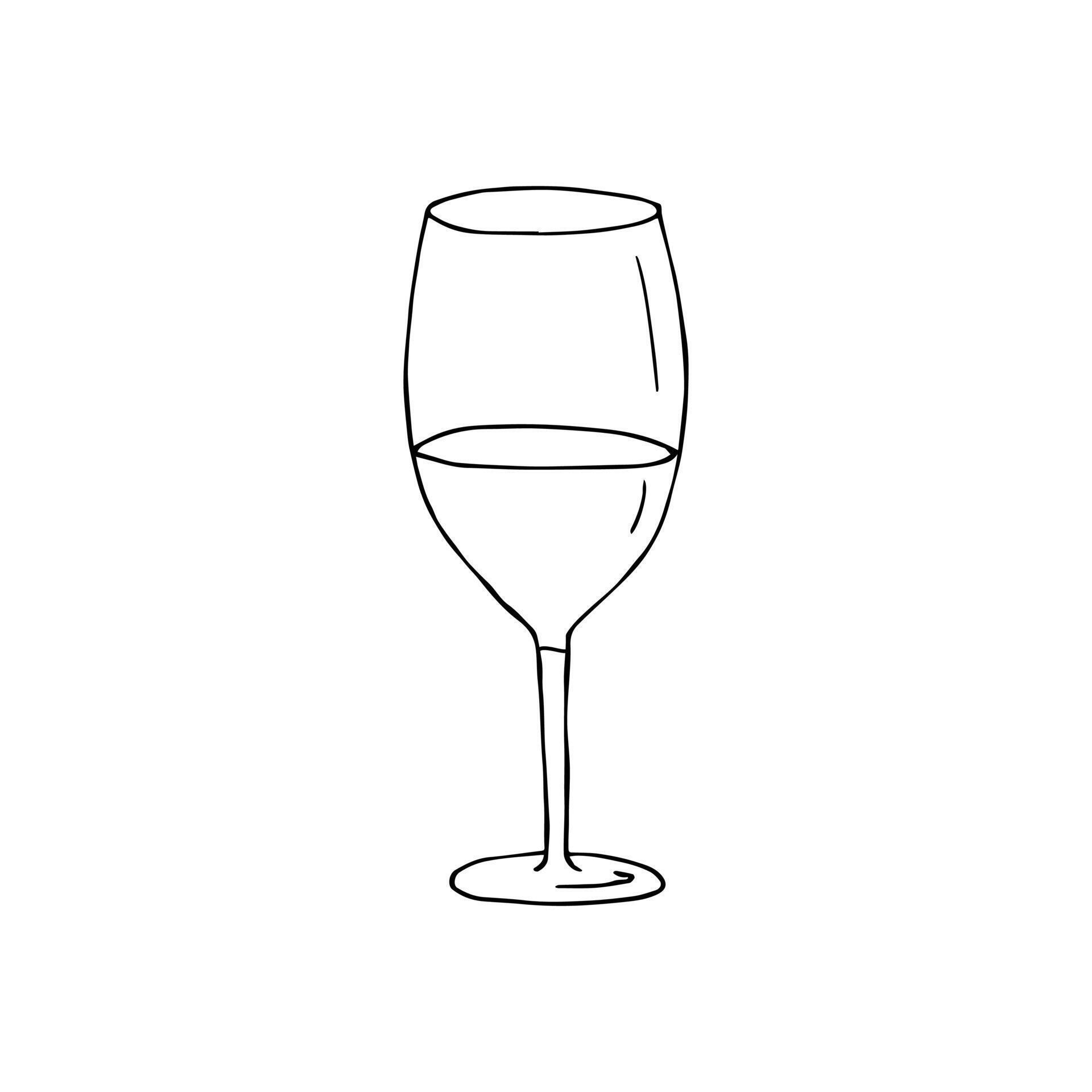 Hand Drawn Doodle Sketch Vine Glass 48894550 Vector Art At Vecteezy