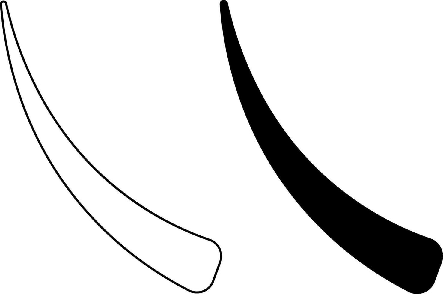 Outline Silhouette Tusks Ivory Icon Set 48899335 Vector Art At Vecteezy