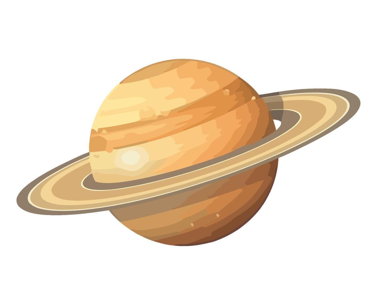 Saturn planet illustration on white background 48920276 Vector Art at ...