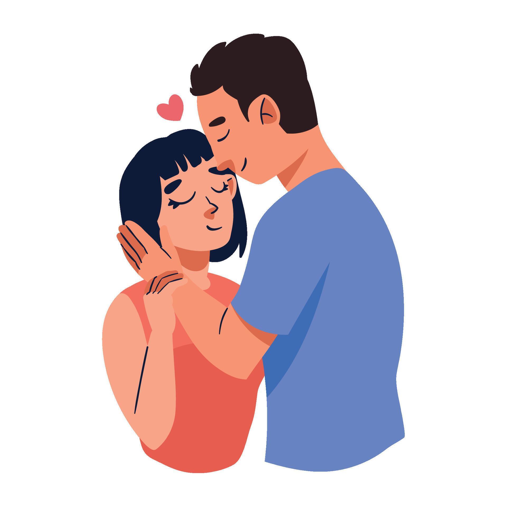 Couple kissing, illustration 48921461 Vector Art at Vecteezy
