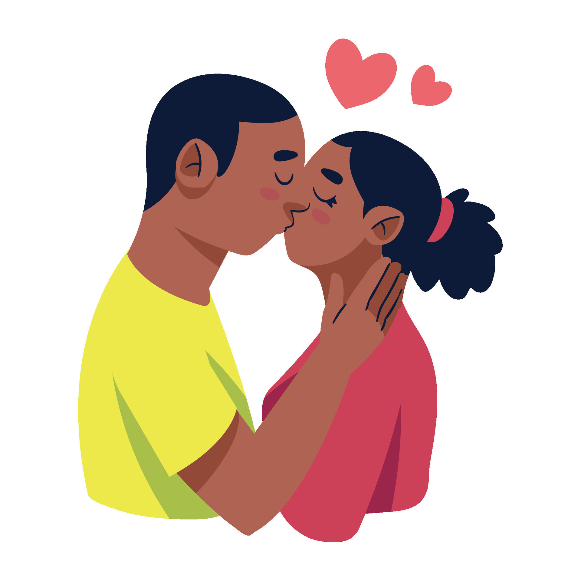 An illustration of a couple kissing 48921467 Vector Art at Vecteezy