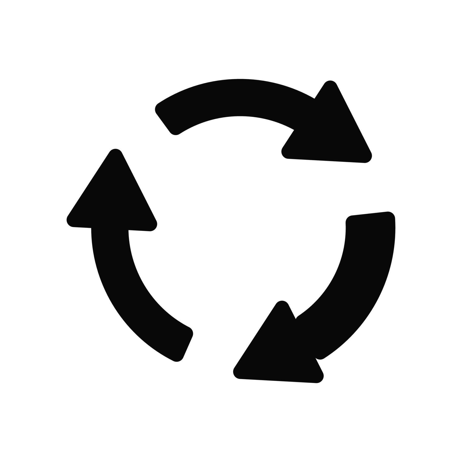 Flat icon of cyclic rotation, recycling recurrence, renewal. 48922815 Vector Art at Vecteezy