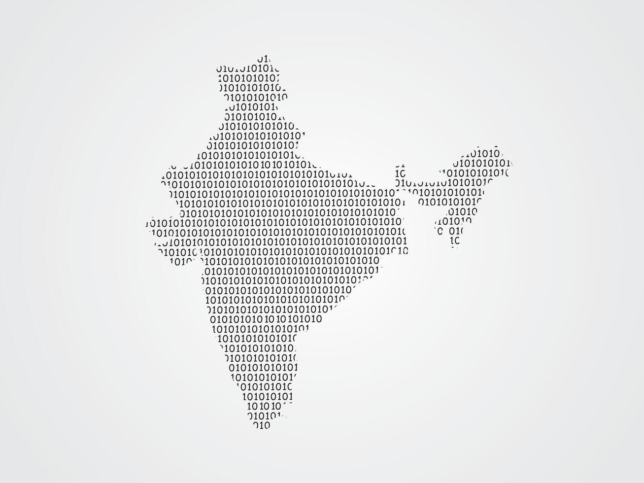 India map using binary codes on white background 48922849 Vector Art at ...