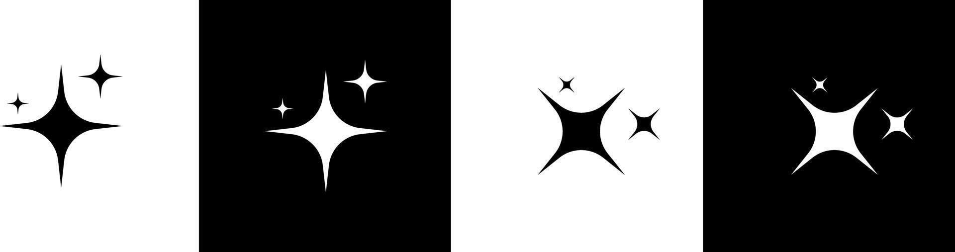 Sparkles icon set in flat style. 48925888 Vector Art at Vecteezy