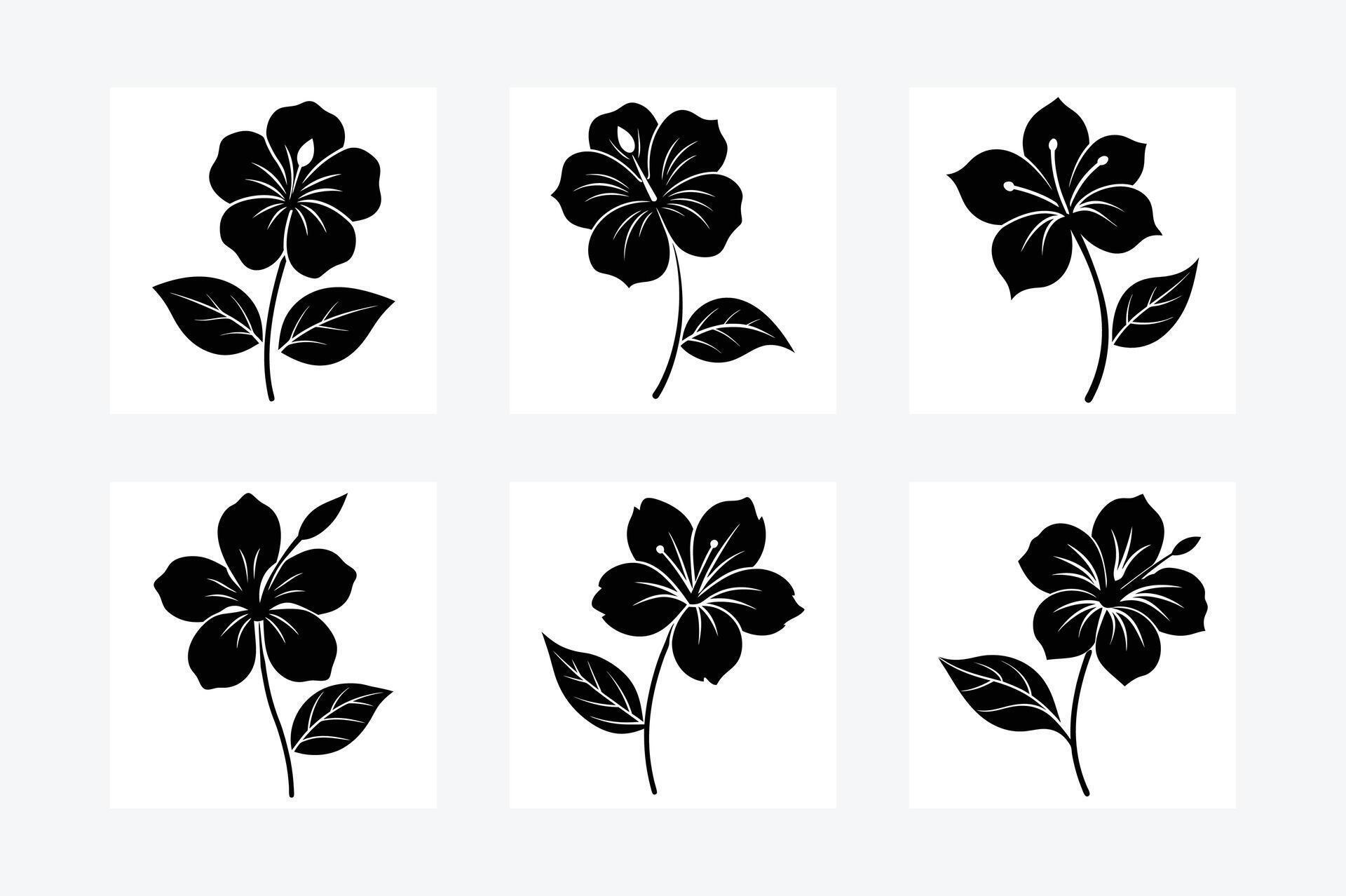 Hibiscus Flower Silhouette Illustration 48927438 Vector Art At Vecteezy