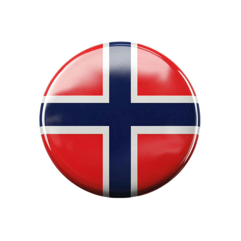 Norway Flag Button Ai Generative 48931148 Png
