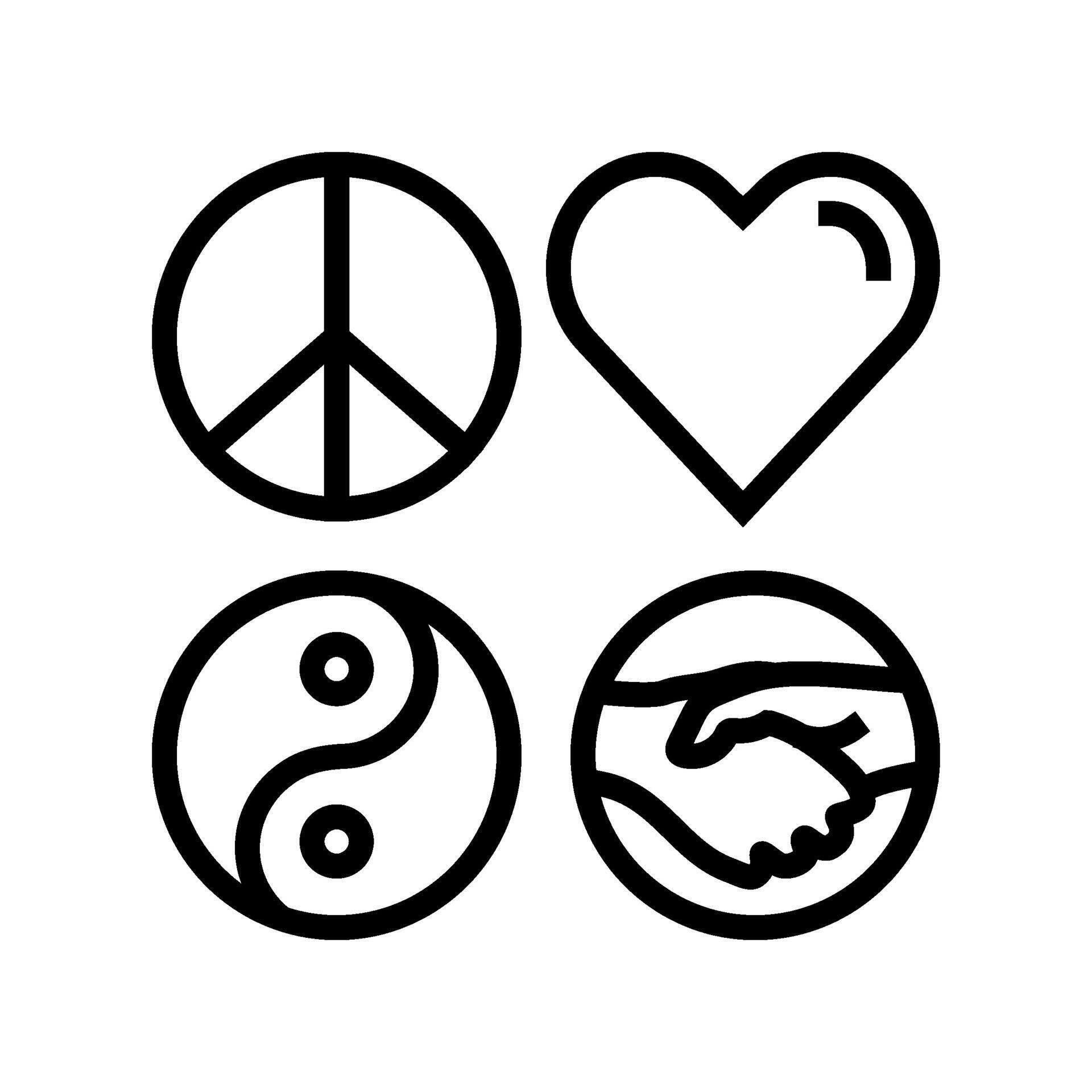 plur peace love unity respect line icon illustration 48933932 Vector Art at Vecteezy