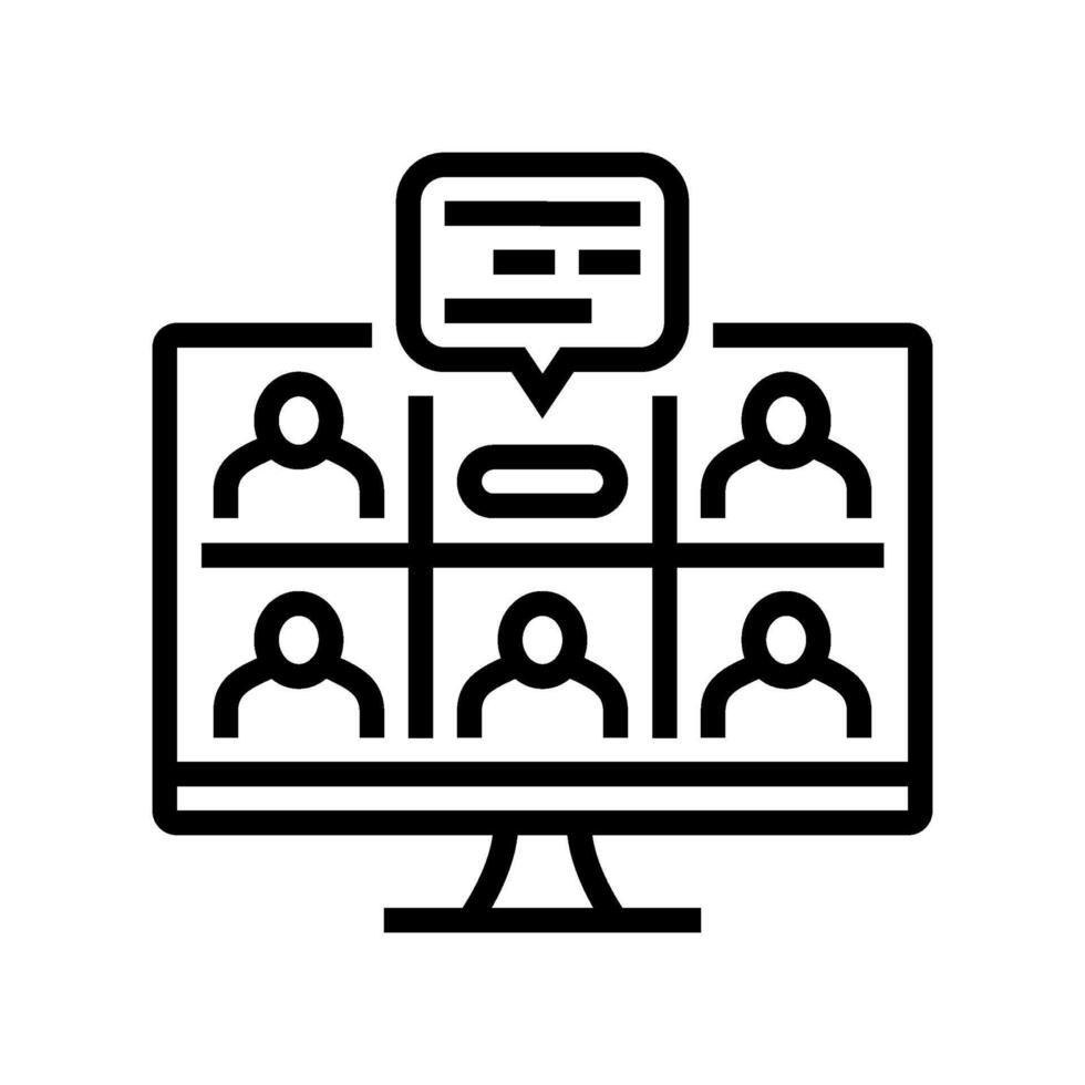 breakout sessions virtual conference line icon illustration 48934146 ...