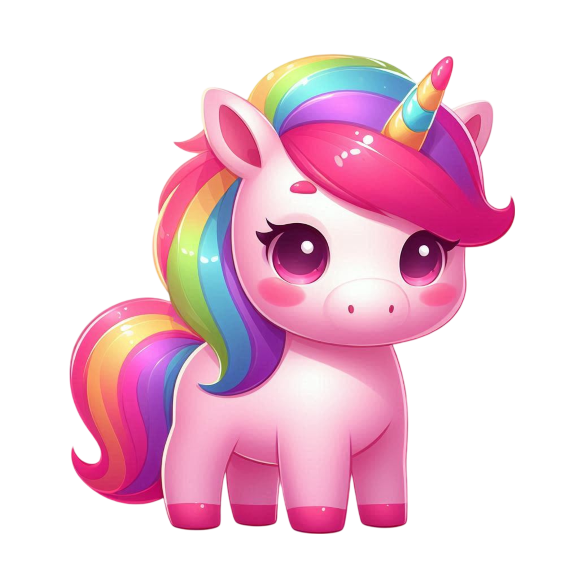 Generated Cute Unicorn Cartoon 48935820 Png