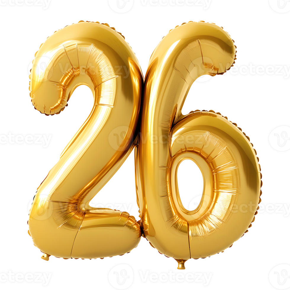 Number 26 balloon isolated on a transparent background 48949371 PNG Number 26 balloon isolated on a transparent background 48949371 PNG