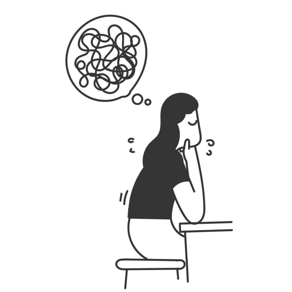 Hand Drawn Doodle Person Messy Line Thought 48949941 Vector Art At Vecteezy