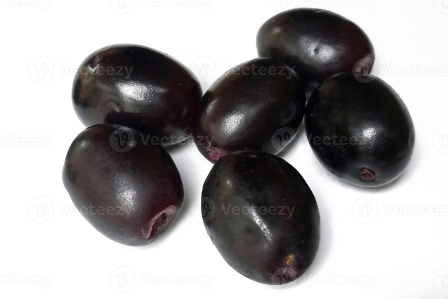 Jambolan plum or Java plum fruit isolated on white background 48960477 ...