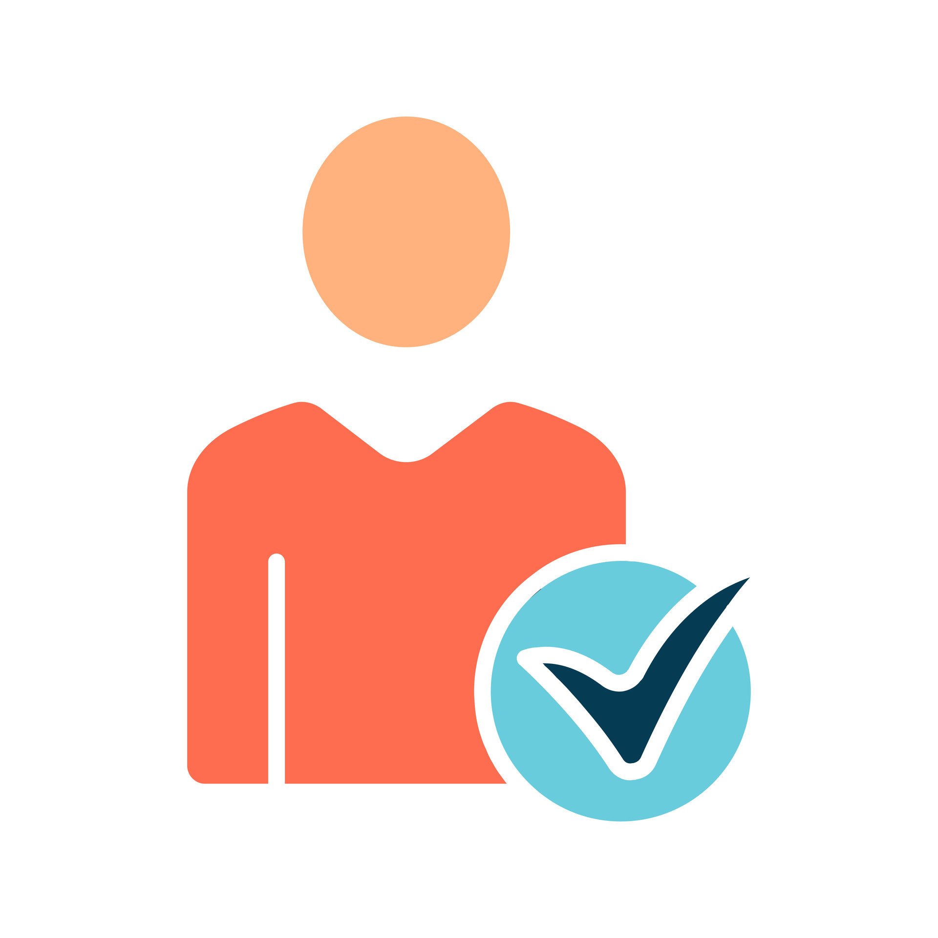 User verification line icon. Profile, checkmark, approval ... User verification line icon. Profile, checkmark, approval ...
