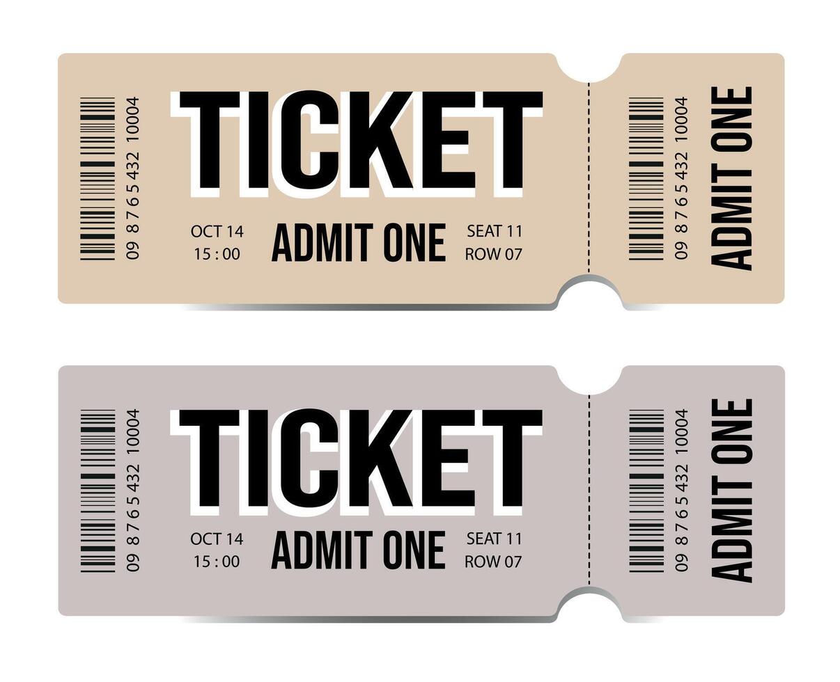 Modern ticket design. Realistic ticket. Admit one. 48962570 Vector Art ...