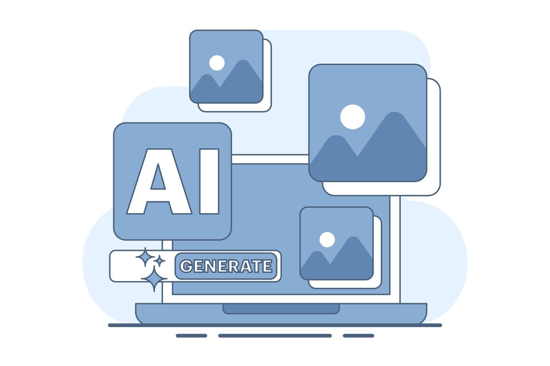 model training concept using big data in machine learning. AI content ...