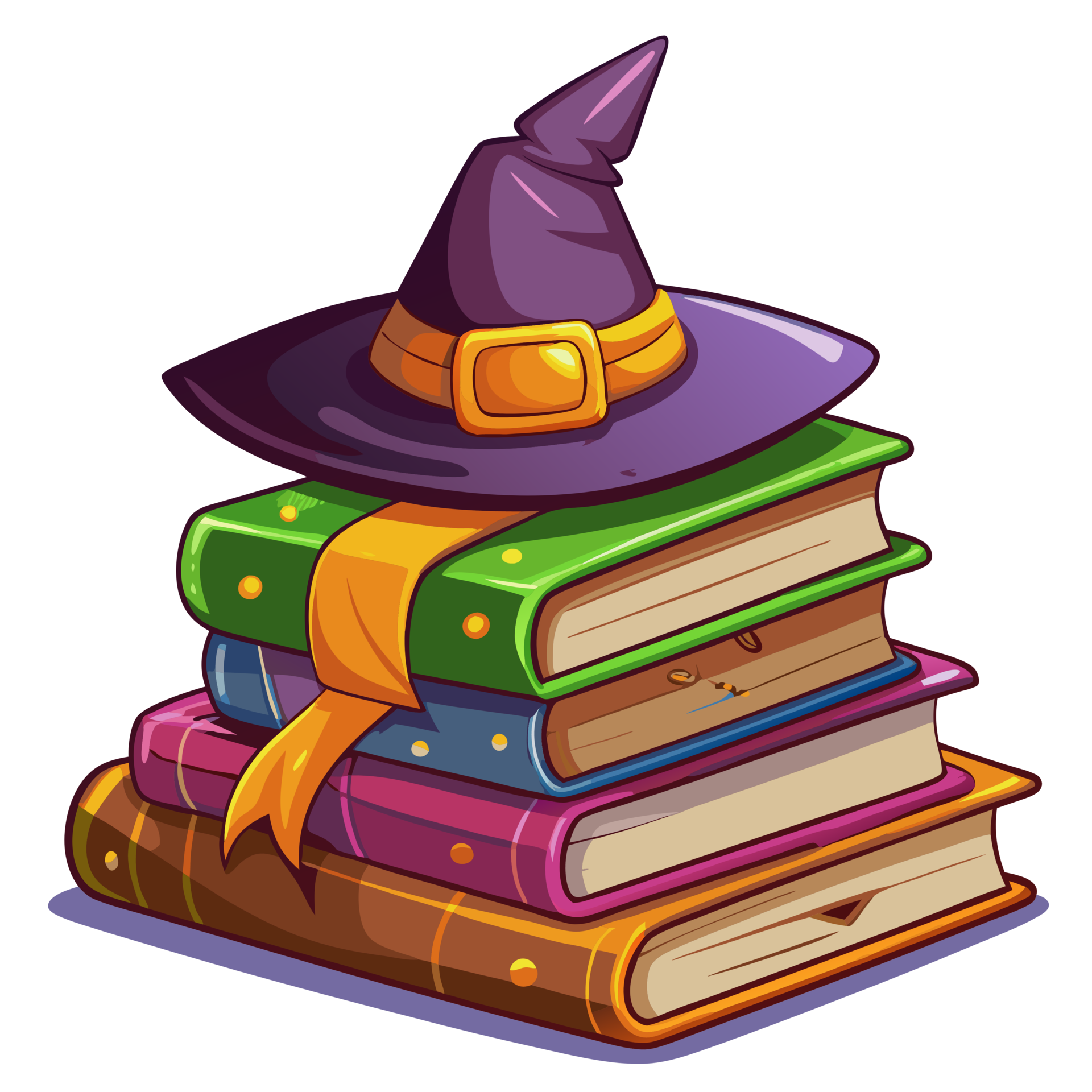 Hexes in Hardcover Stack of Witch Books And Witch Hat Cartoon Art ... Hexes in Hardcover Stack of Witch Books And Witch Hat Cartoon Art ...