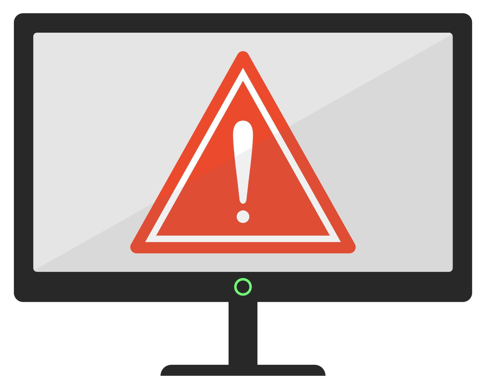 Flat illustration of application error isolated on white background ...