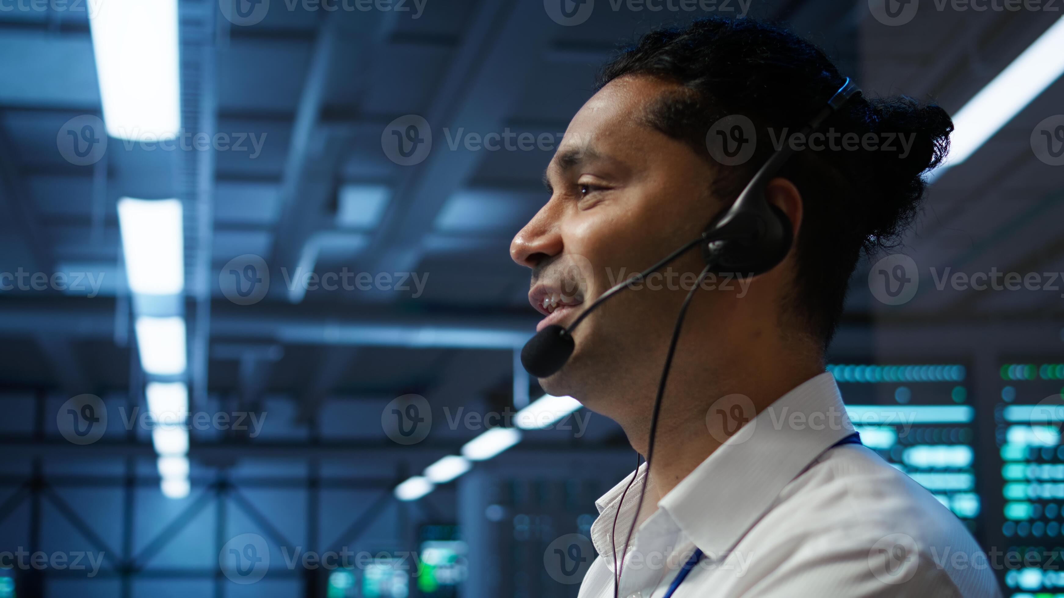 System administrator in data center managing and maintaining databases ... System administrator in data center managing and maintaining databases ...