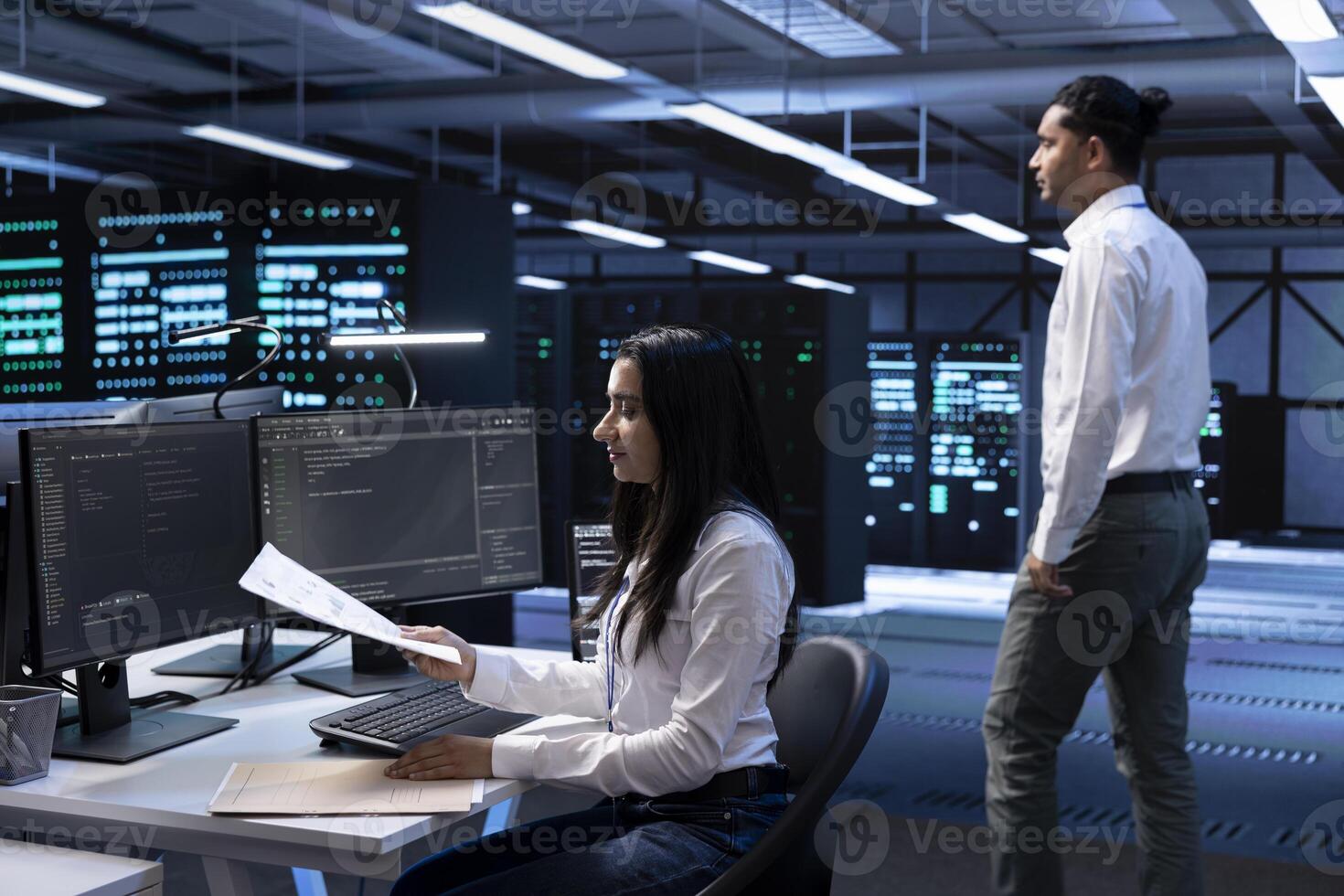 IT manager maintaining accurate documentation of data center hardware, configurations, and ...