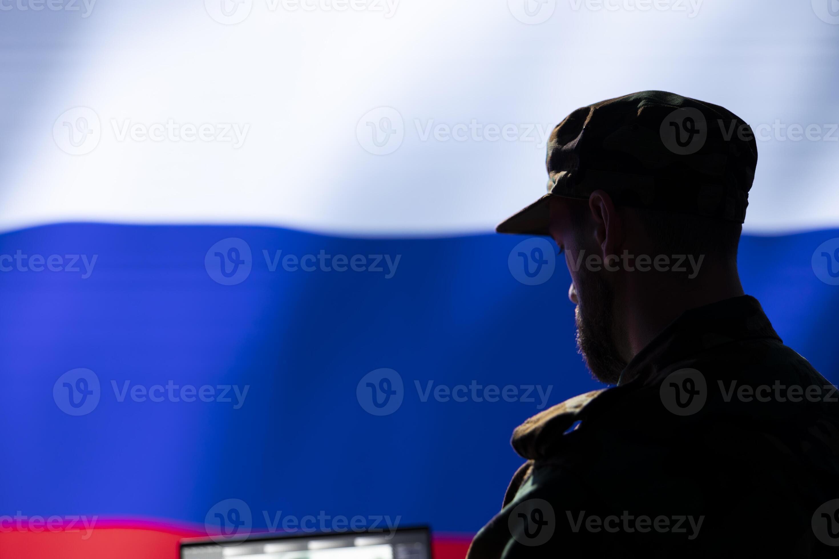 Laptop used by Russian state security services to coordinate terrorism attacks. Notebook device ...