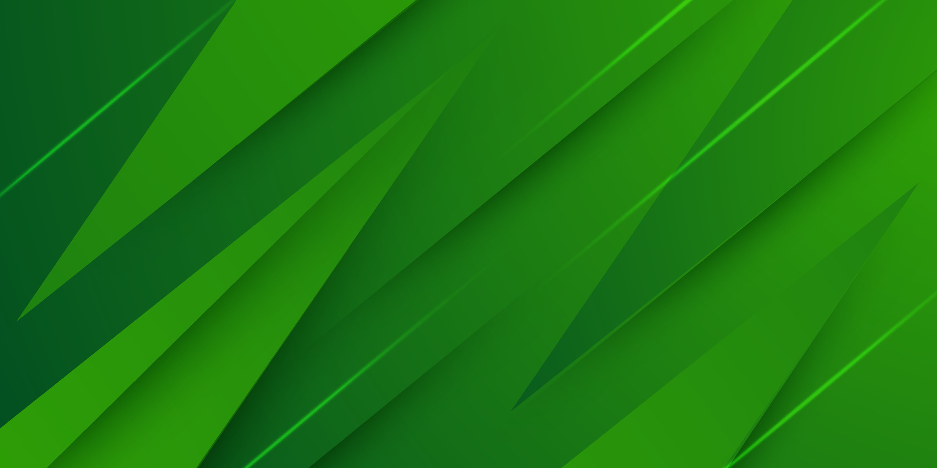 Abstract Green Background With Shadows And Simple Lines Looks 3d With Additional Light