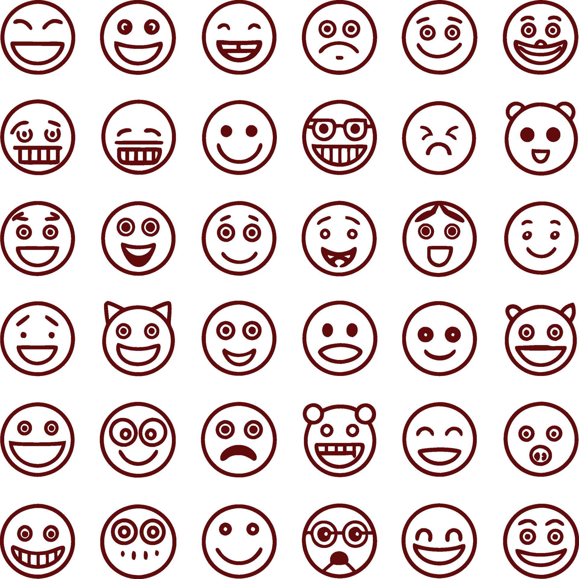 a set of emoticions with different expressions 49016736 Vector Art at ...