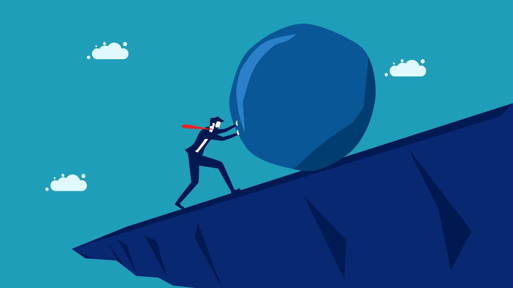 businessman pushing giant rock up a cliff 49017221 Vector Art at Vecteezy businessman pushing giant rock up a cliff 49017221 Vector Art at Vecteezy