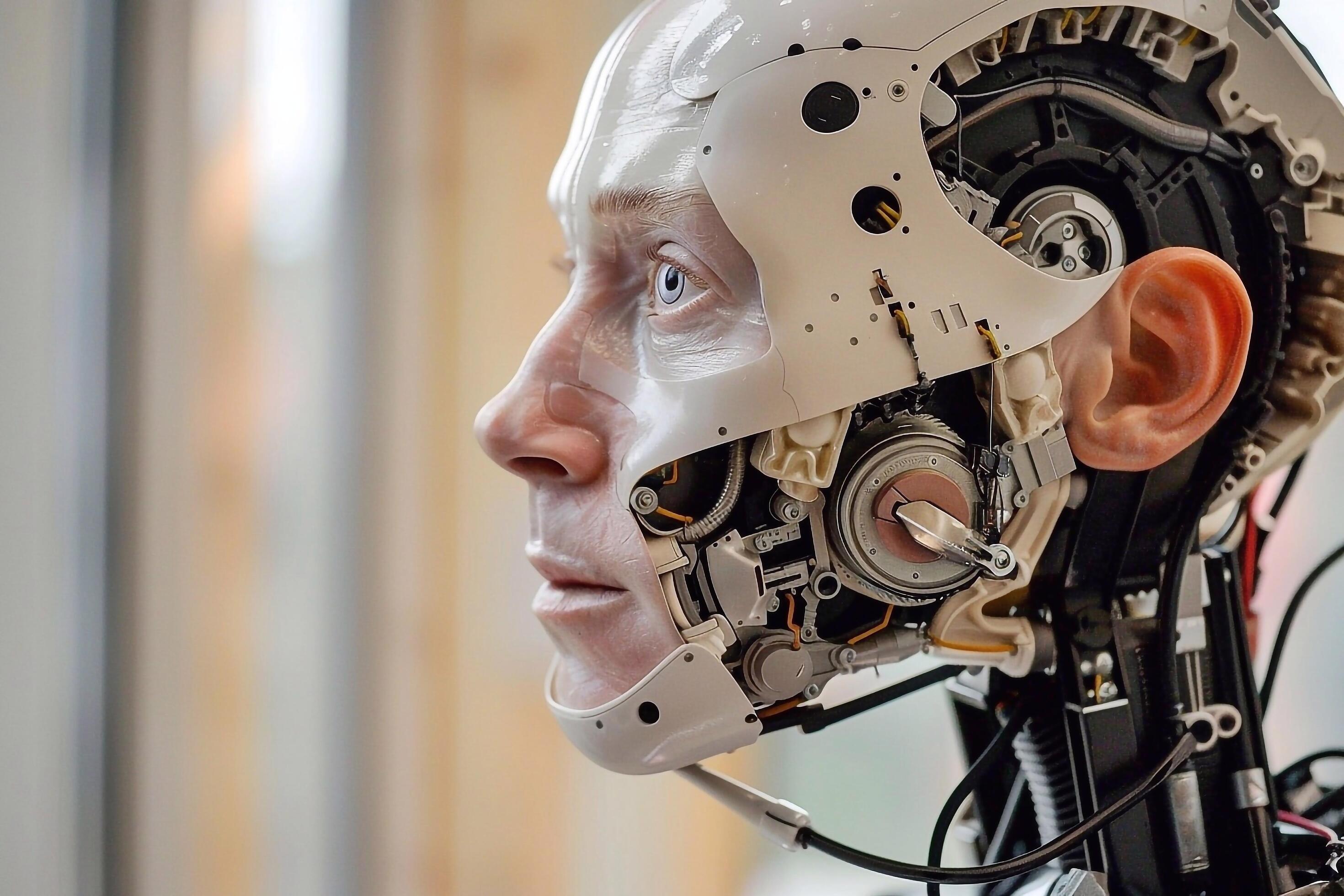 Close-up of the robot's face. 49020245 Stock Photo at Vecteezy