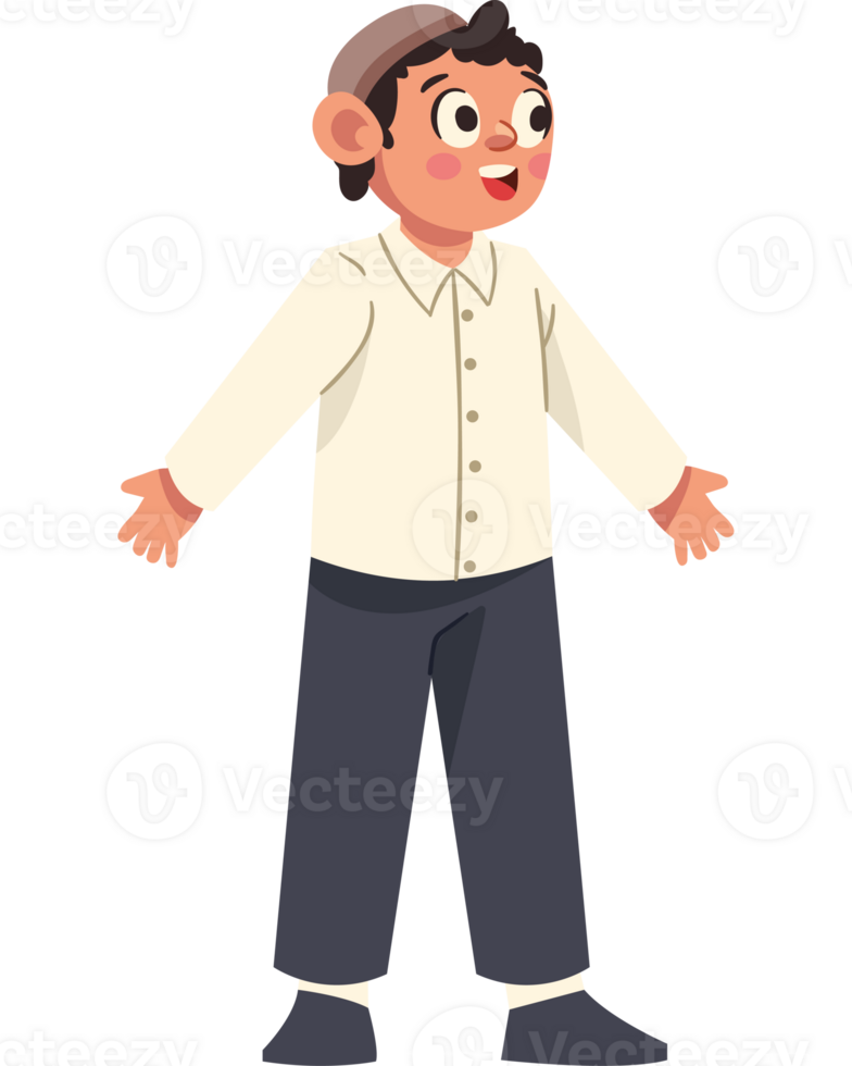Un Dibujos Animados Chico En Un Blanco Camisa Y Pantalones 49030032 Png