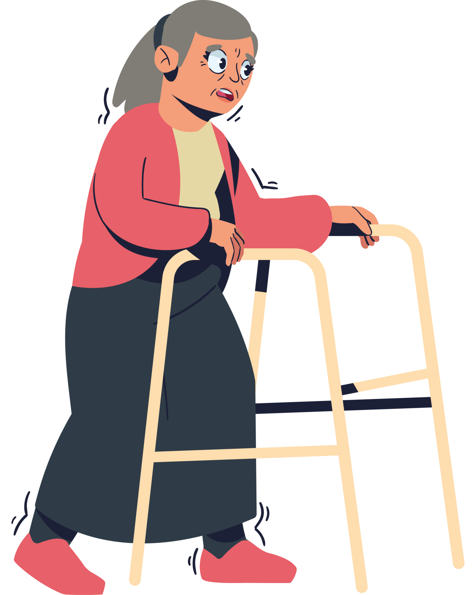 An old woman with a walker 49030280 PNG An old woman with a walker 49030280 PNG