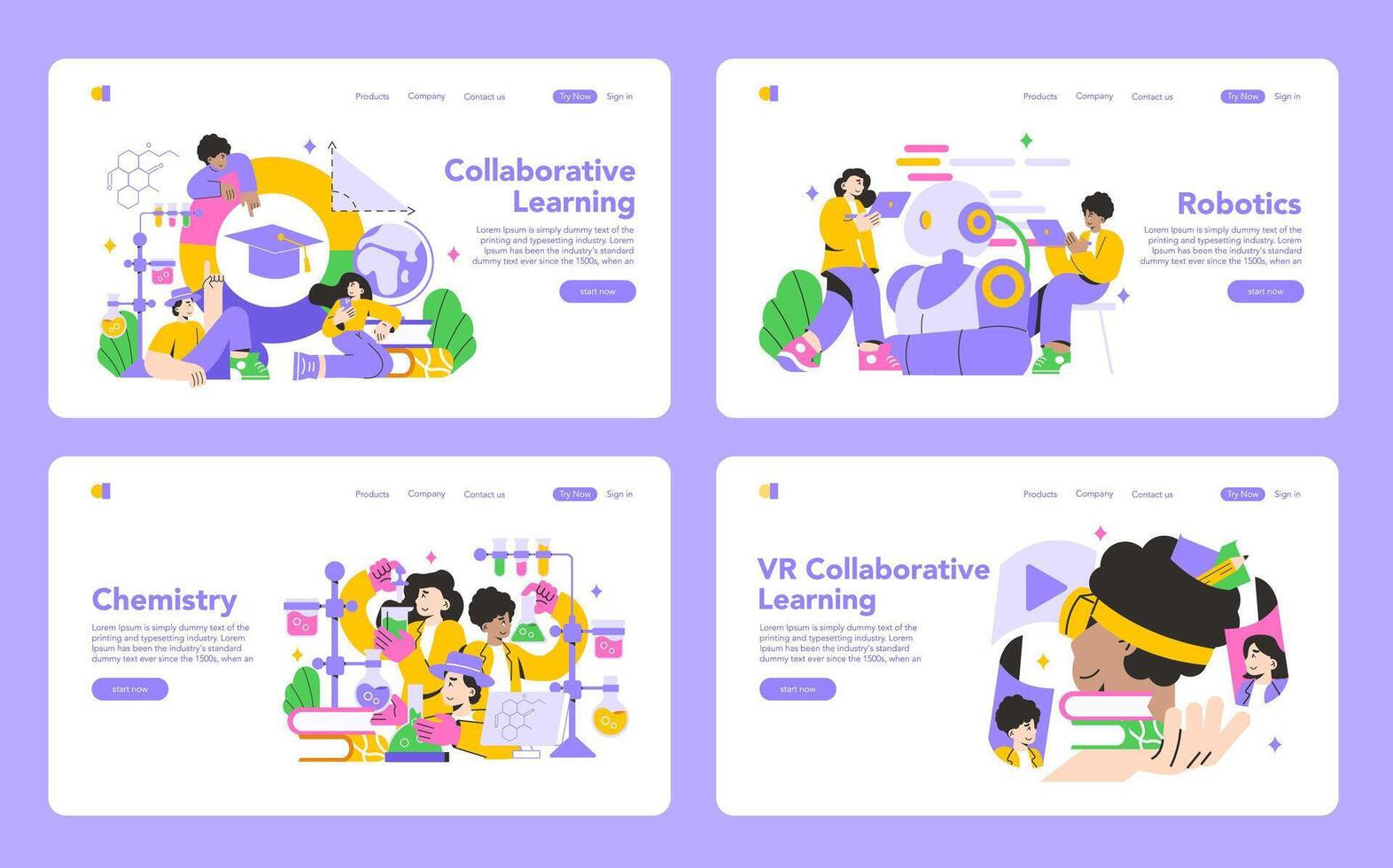 Collaborative Learning. Flat Illustration 49032406 Vector Art at Vecteezy