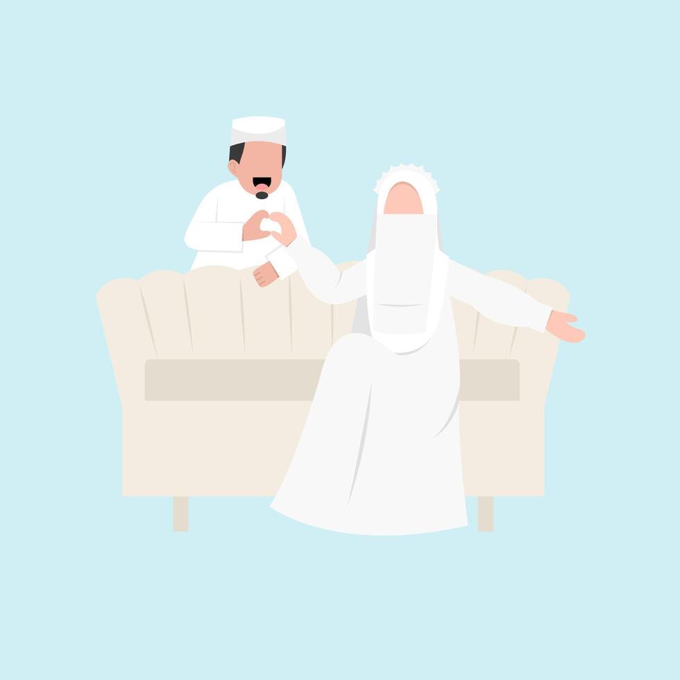 Illustration Of Islamic Wedding Couple 49044621 Vector Art At Vecteezy