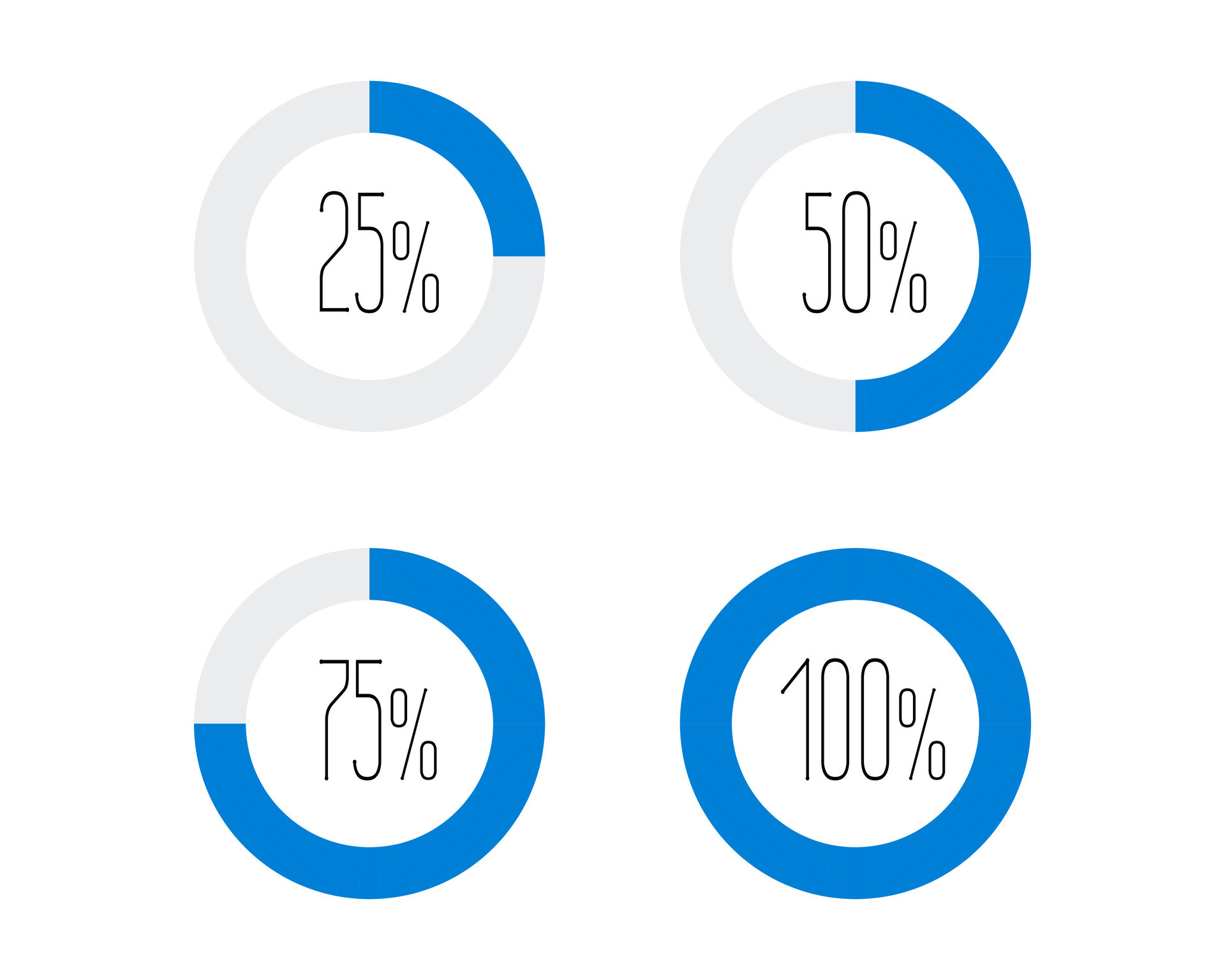 Collection Loading Bar Status Icon Illustration Set Of Loaded Icons Download Progress