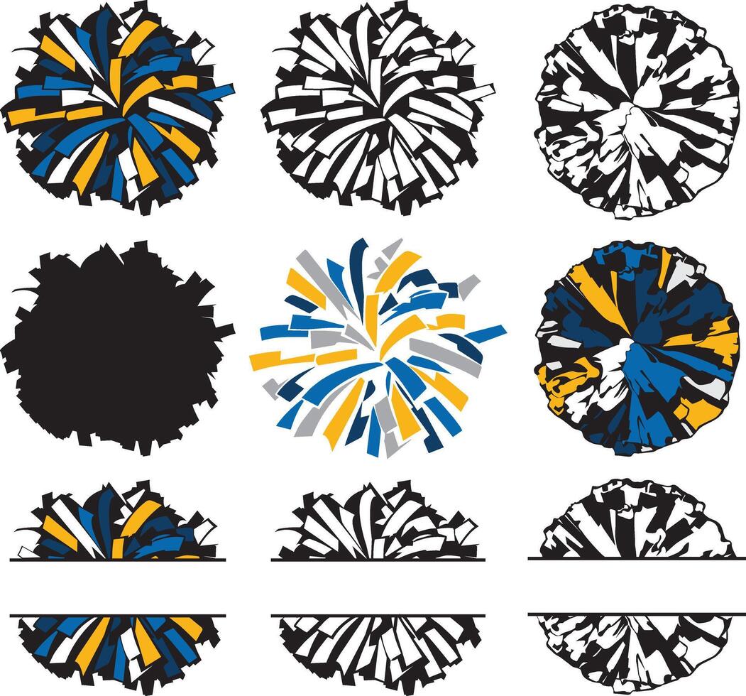Custom Name Cheerleader Cheer Pom Poms Cheer Team Files 49044919 Vector Art At Vecteezy