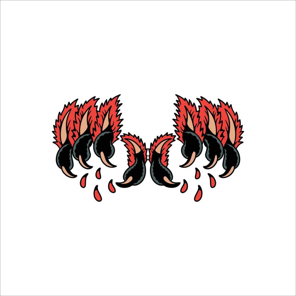 beast claw tattoo design 49049022 Vector Art at Vecteezy