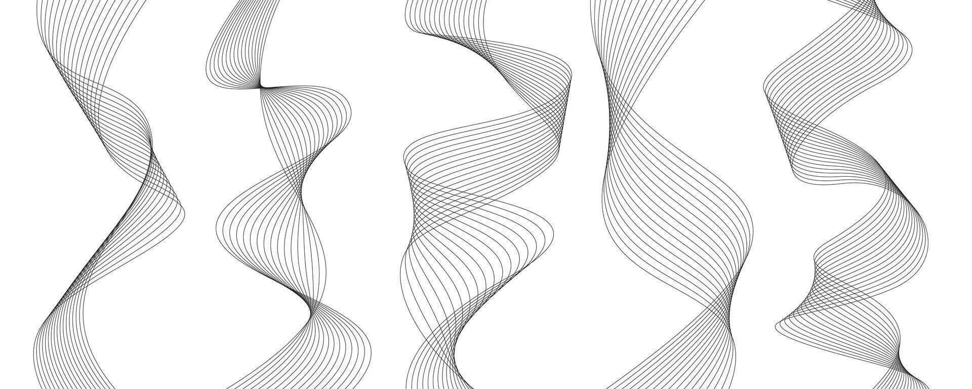 Wavy line art collection for design element 49049388 Vector Art at Vecteezy