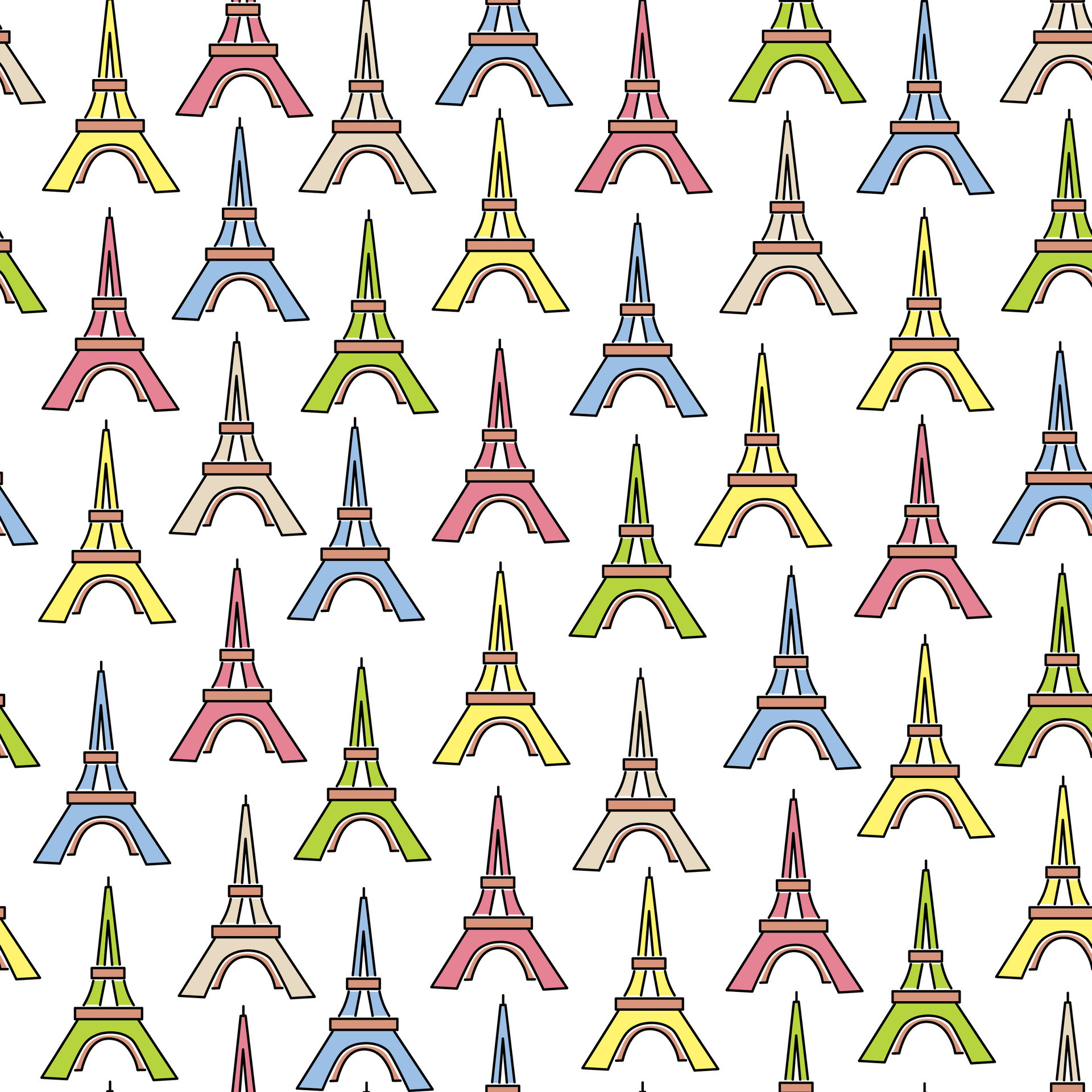 seamless pattern Eiffel tower 49050827 Vector Art at Vecteezy