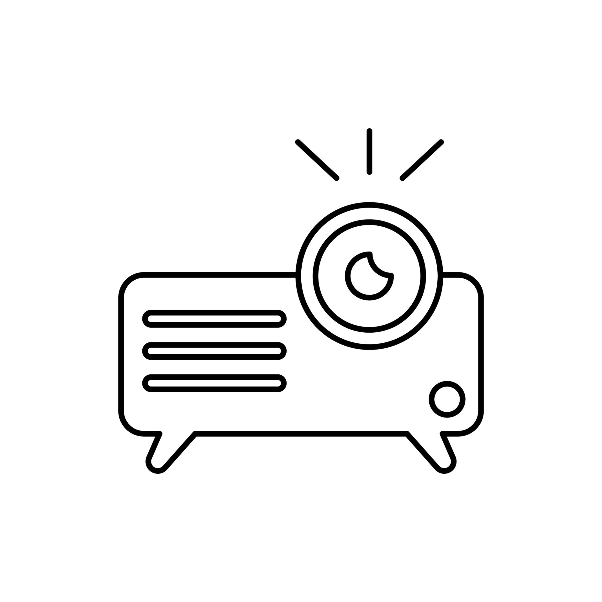 projector concept line icon. Simple element illustration.projector ...