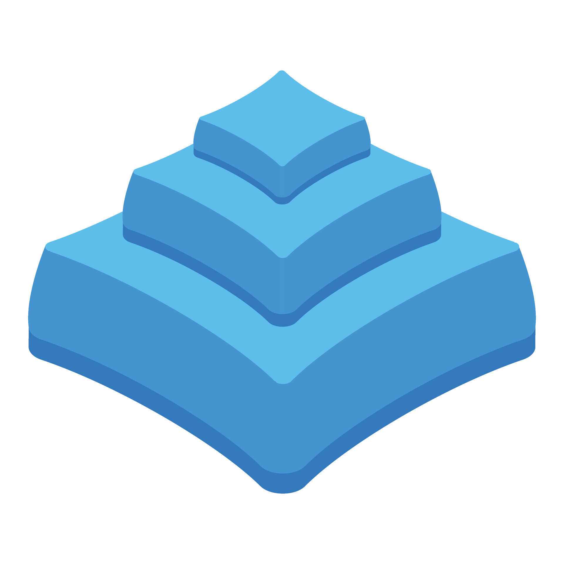 Blue square shape building upwards creating pyramid form 49057351 ...