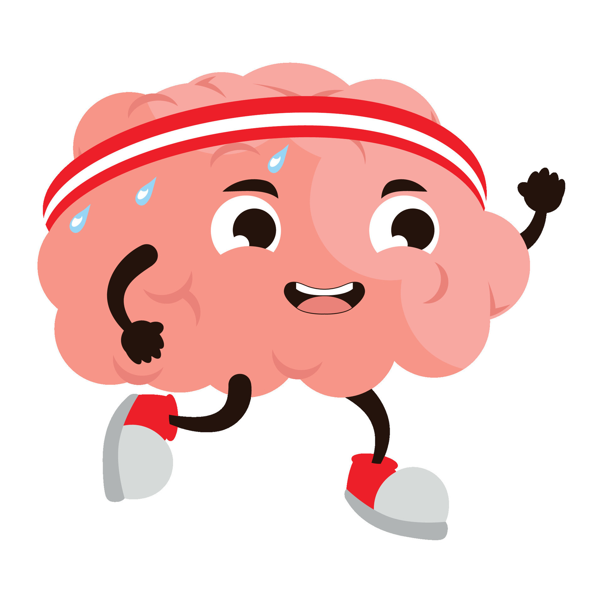 cerebro corriendo dibujos animados personaje ilustración 49058464 Vector en Vecteezy