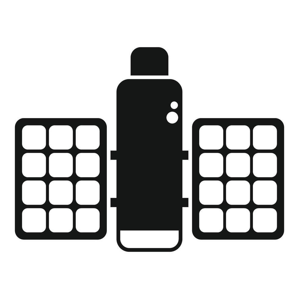 Space Satellite Orbiting Earth Transmitting Signals 49062690 Vector Art