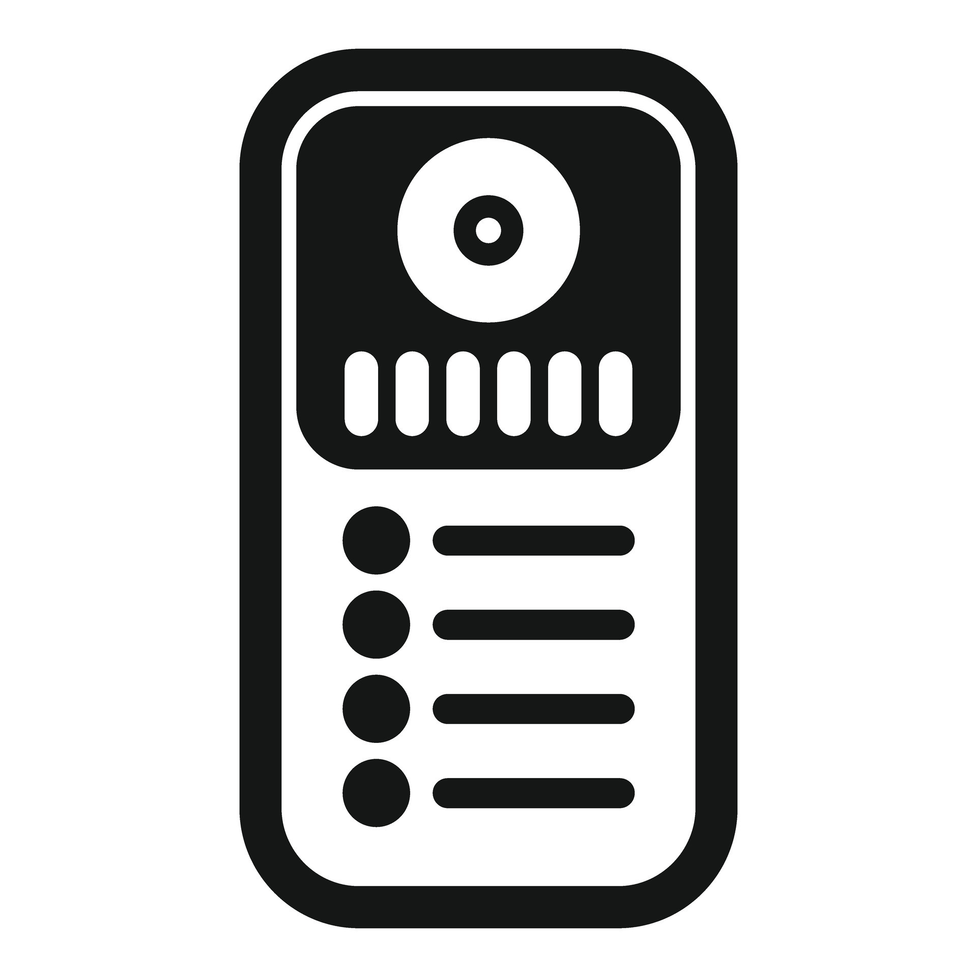 Simple black and white intercom icon showing security 49062975 Vector Art at Vecteezy