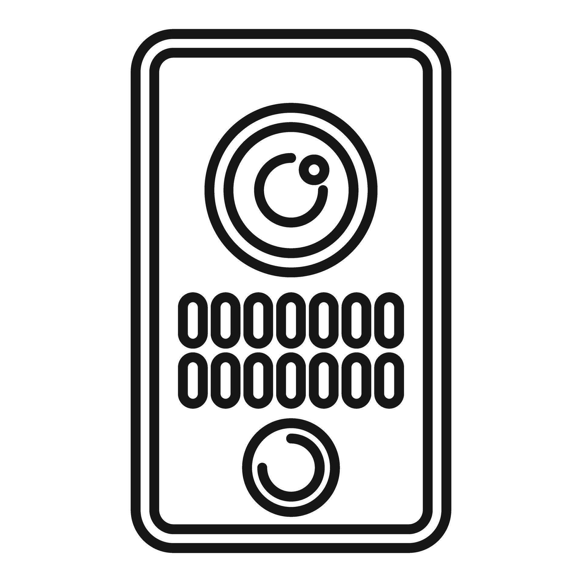 Electronic Intercom System With Camera And Keypad For Secure Access