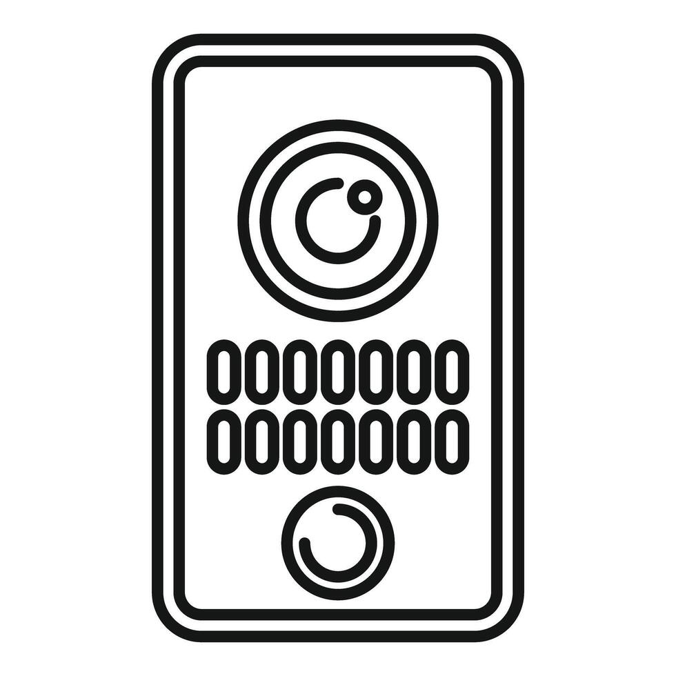 Electronic intercom system with camera and keypad for secure access control 49062985 Vector Art ...